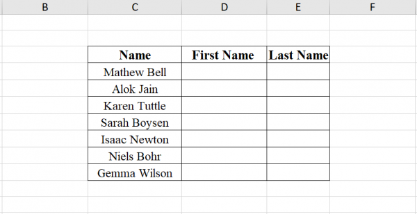 2 Methods to Separate First Name and Last Name in Excel - QuickExcel