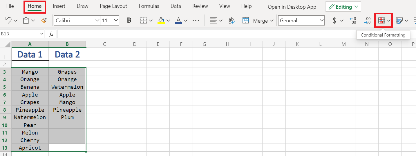 Compare Columns in Excel and Highlight Similarities and Differences ...