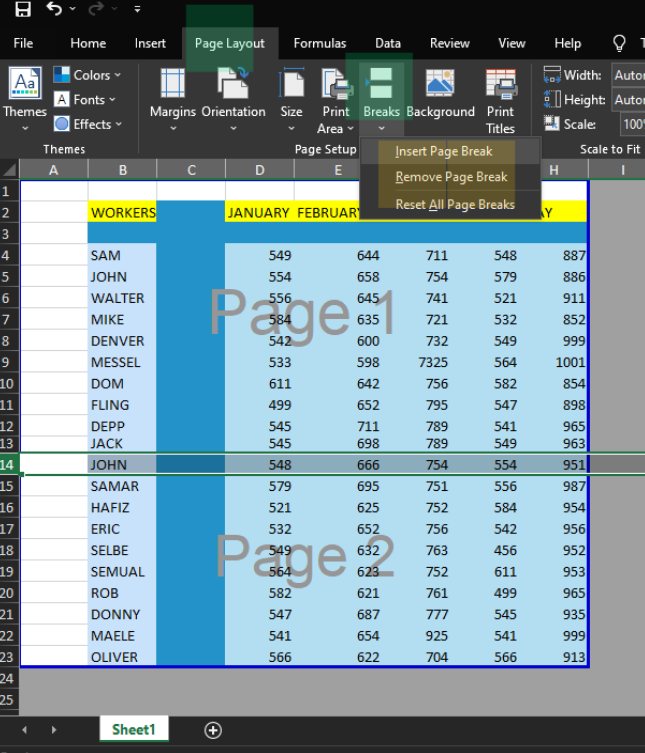 How To Insert Or Remove Page Breaks In Excel QuickExcel