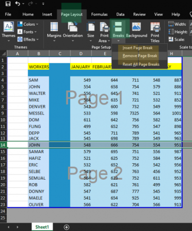 How to Insert or Remove Page Breaks in Excel? - QuickExcel