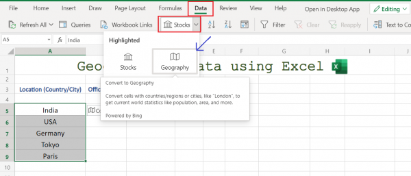 How to Pull Geographical Data (County/City) in Excel? - QuickExcel
