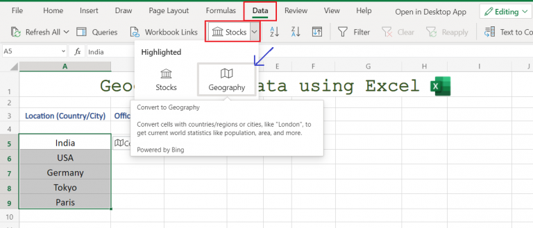 How to Pull Geographical Data (County/City) in Excel? - QuickExcel