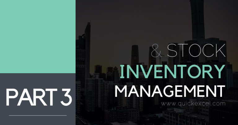 Fully Automated Stock and Inventory Management System in Excel [No VBA ...