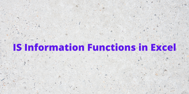 IS Functions in Excel - The 12 IS Functions That You Must Know - QuickExcel