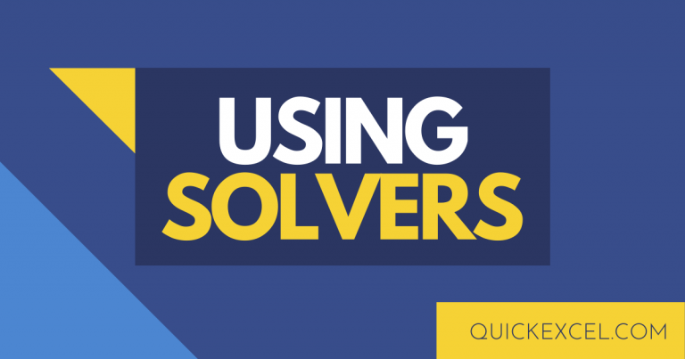 What Are Solvers Using Solvers In Linear Programming In Excel Quickexcel 1141