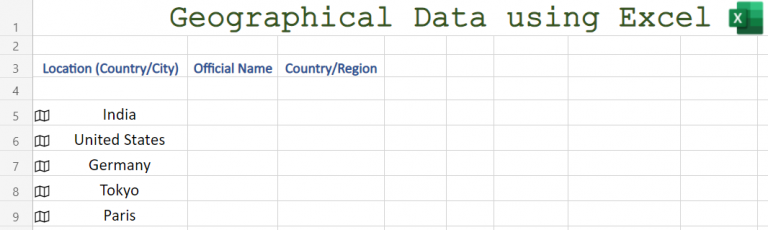 How to Pull Geographical Data (County/City) in Excel? - QuickExcel