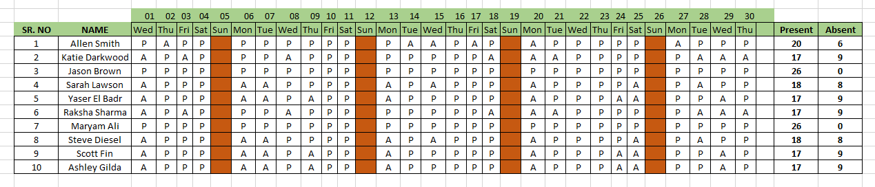 Creating a Fully Automated Attendance Sheet [PART 2] - QuickExcel