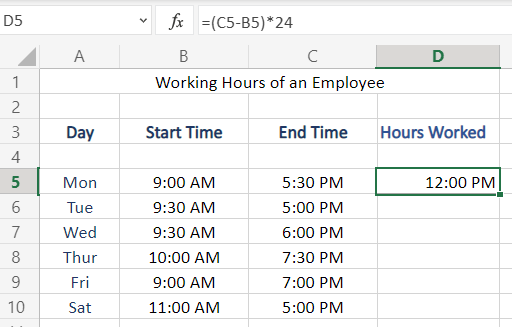 Calculate Time Difference In Excel Subtract Time QuickExcel