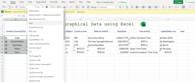 How To Pull Geographical Data Countycity In Excel Quickexcel
