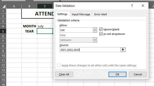 Creating a Fully Automated Attendance Sheet in Excel [PART 1] - QuickExcel