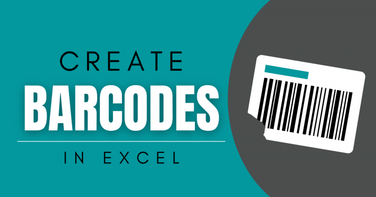 How to Create Custom Barcodes in Excel [Beginners' Guide] - QuickExcel