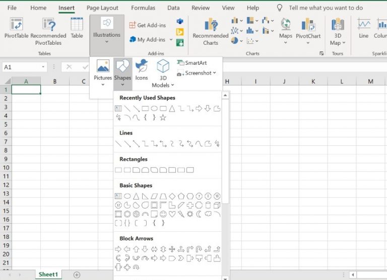Guide To Inserting Shapes And Icons In Excel QuickExcel