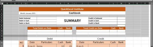 Fully Automated Cashbook in Excel [PART 2] - QuickExcel