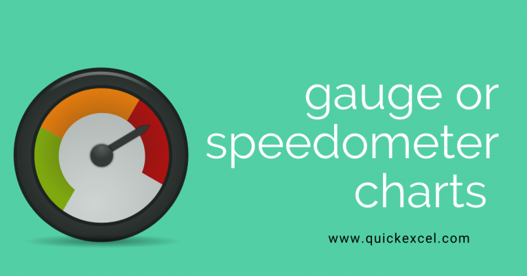 How to Make Gauge or Speedometer Charts in Excel? - QuickExcel