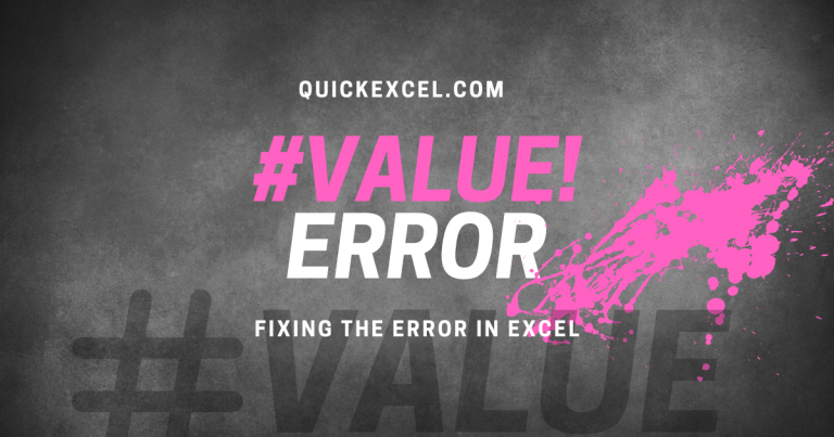 Top 6 Reasons For A VALUE Error In Excel And How To Fix It QuickExcel