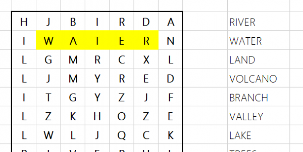 Creating a Word Search Puzzle in Excel - A Beginner's Guide - QuickExcel