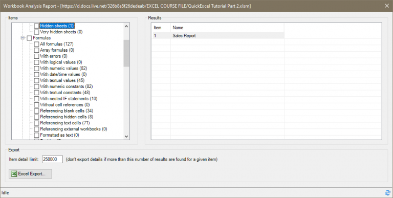 Inquire Add-in in Microsoft Excel - QuickExcel