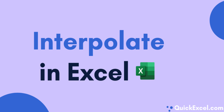 How To Interpolate In Excel QuickExcel