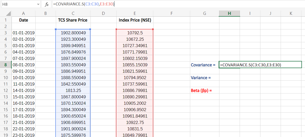How To Calculate Beta Value For A Stock In Excel QuickExcel