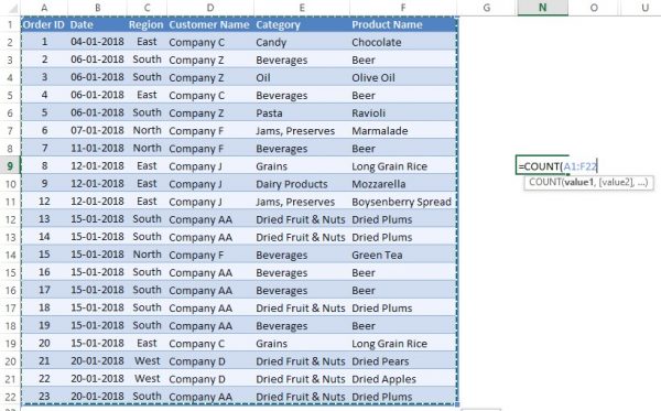 How to Count Numbers of Cells in Excel? - QuickExcel