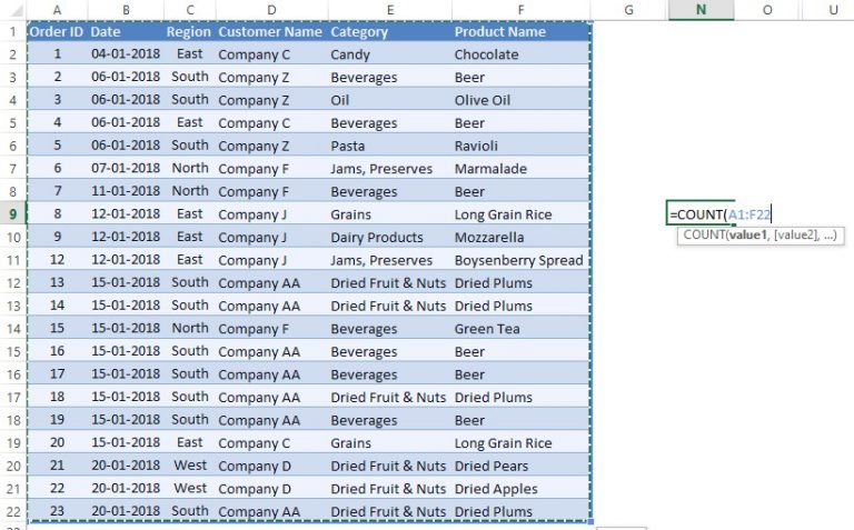How to Count Numbers of Cells in Excel? - QuickExcel