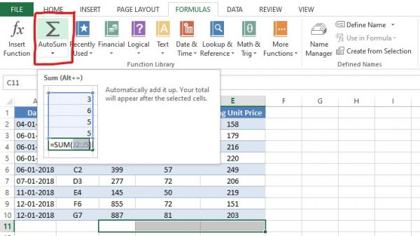 How to Add a Total Row in MS Excel? - QuickExcel