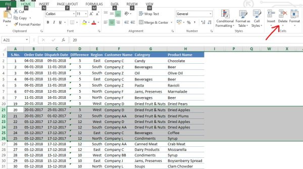 How to Delete Multiple Rows in MS Excel? - QuickExcel