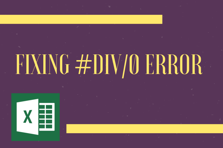 How To Fix DIV 0 Error In Excel QuickExcel