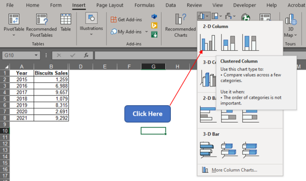 How To Create Column Charts In Excel Quickexcel